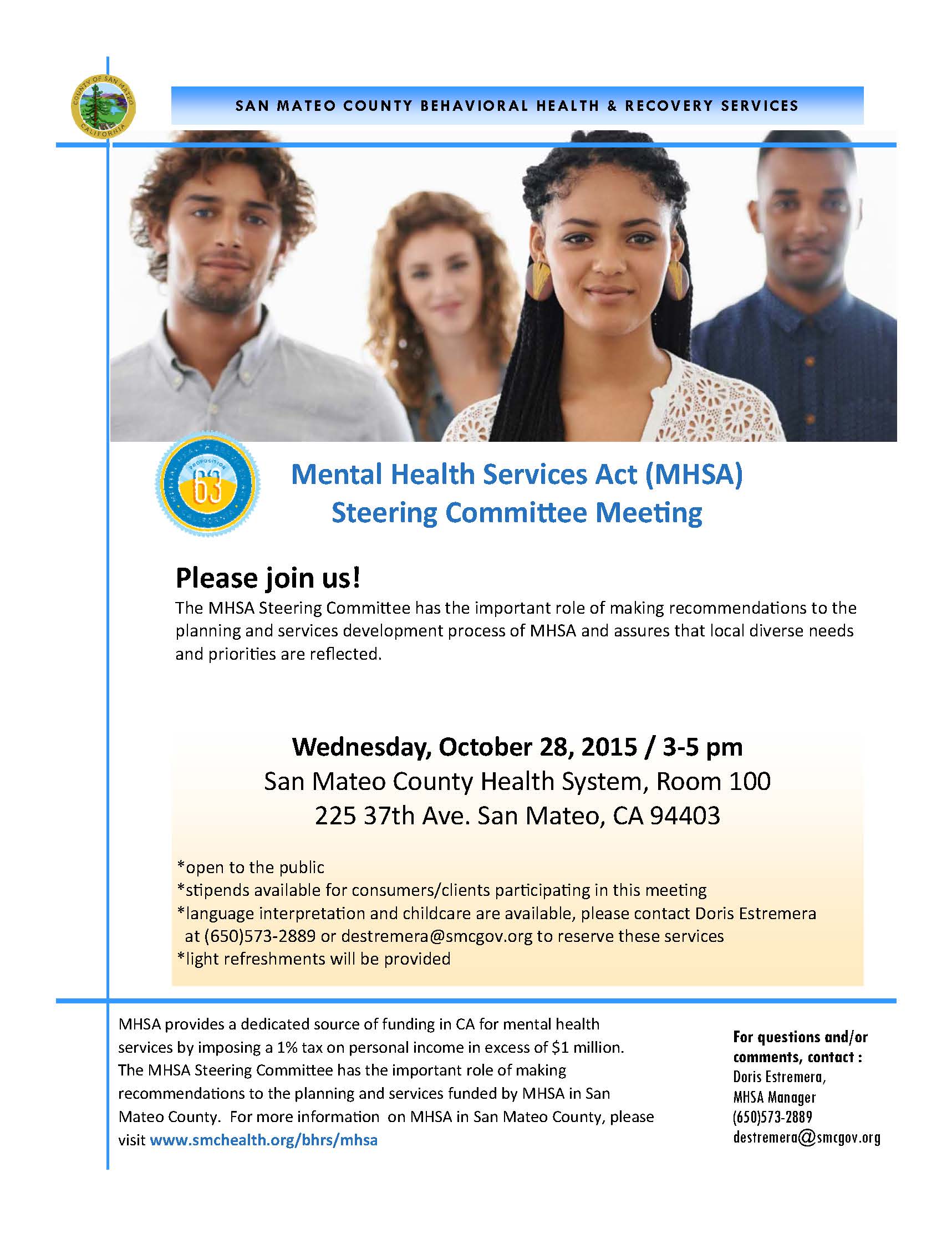 Next Mental Health Services Act Steering Committee Meeting | Behavioral ...