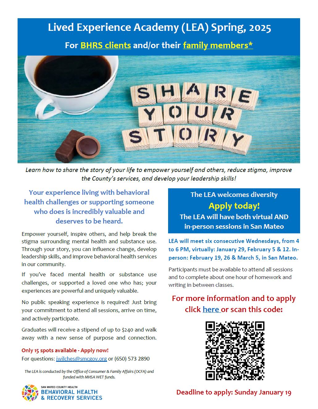 Lived Experience Academy (LEA) Spring 2025 – Applications Now Open ...